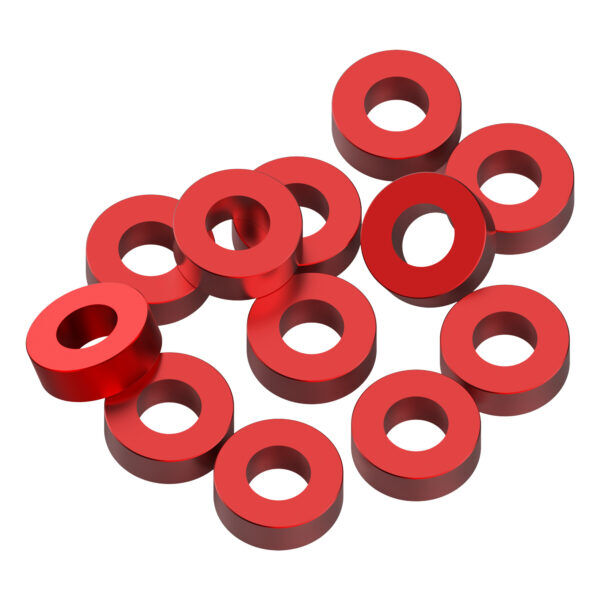 1up Racing Aluminum Precision Shim 3,0 x 6,0 x 2,0mm (12) - Red | 1UP-80336