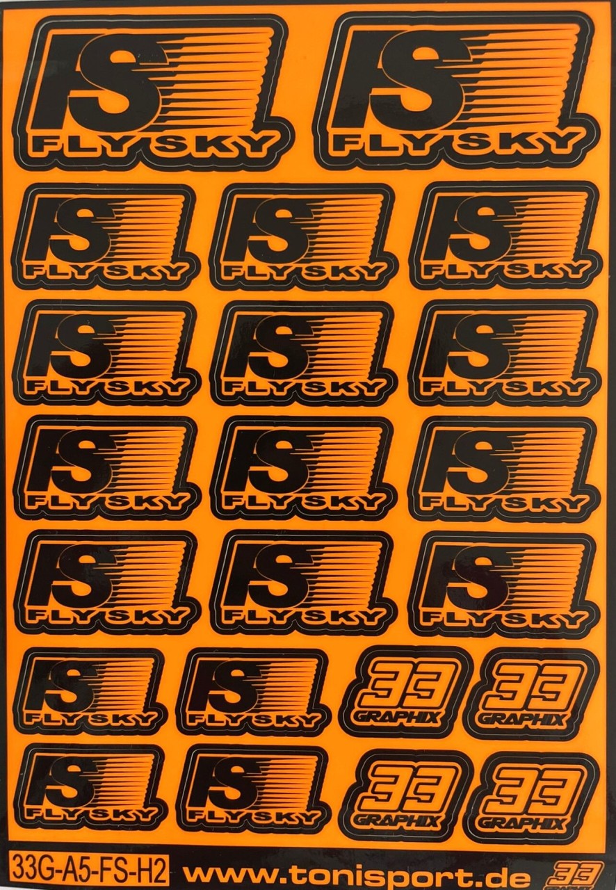 FlySky NEON Sticker Sheet by 33Graphix DIN A5 (Assorted Colors) | Neon ...