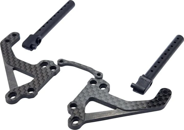 RC MAKER SP1 Horizontal Carbon Body Mount Set | RCM-SP-10017
